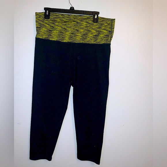 Fabletics | Pants & Jumpsuits | Vintage Fabletics Black Yellow Ankle ...